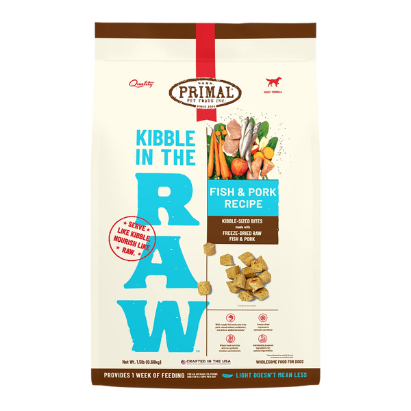 Canine Kibble in the Raw - Fish & Pork | Primal Pet Foods