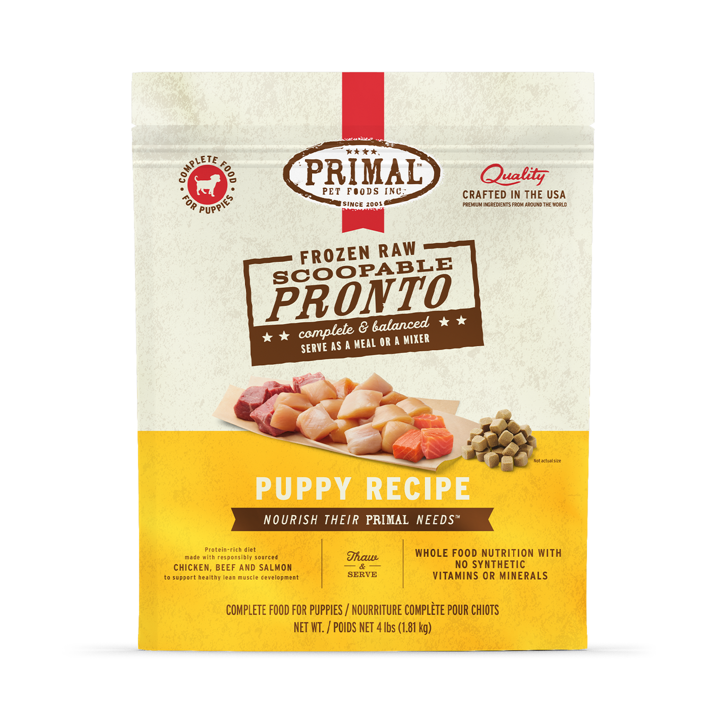 Frozen Raw Scoopable Pronto Puppy Food – Primal Pet Foods