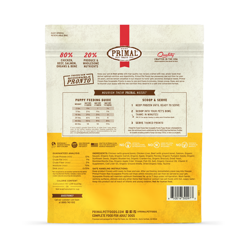 Frozen Raw Scoopable Pronto Puppy Food – Primal Pet Foods