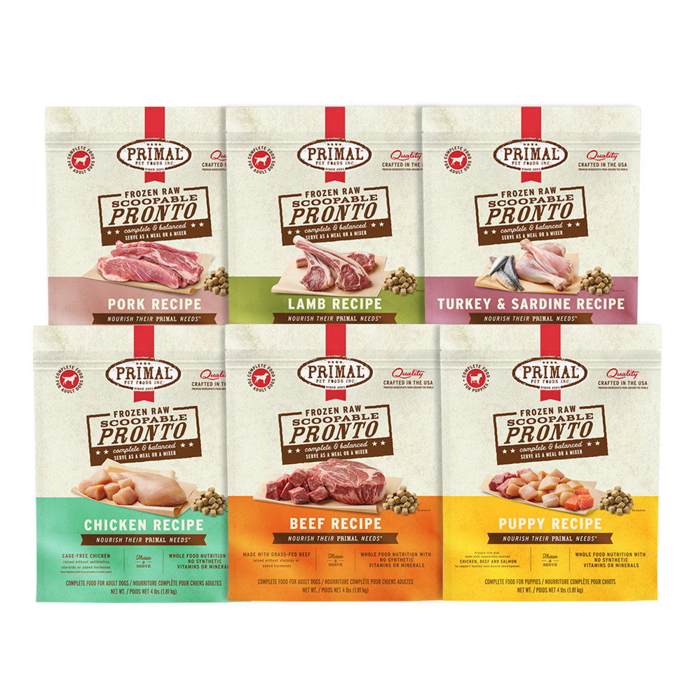 Frozen Raw Scoopable Pronto Dog Food – Primal Pet Foods