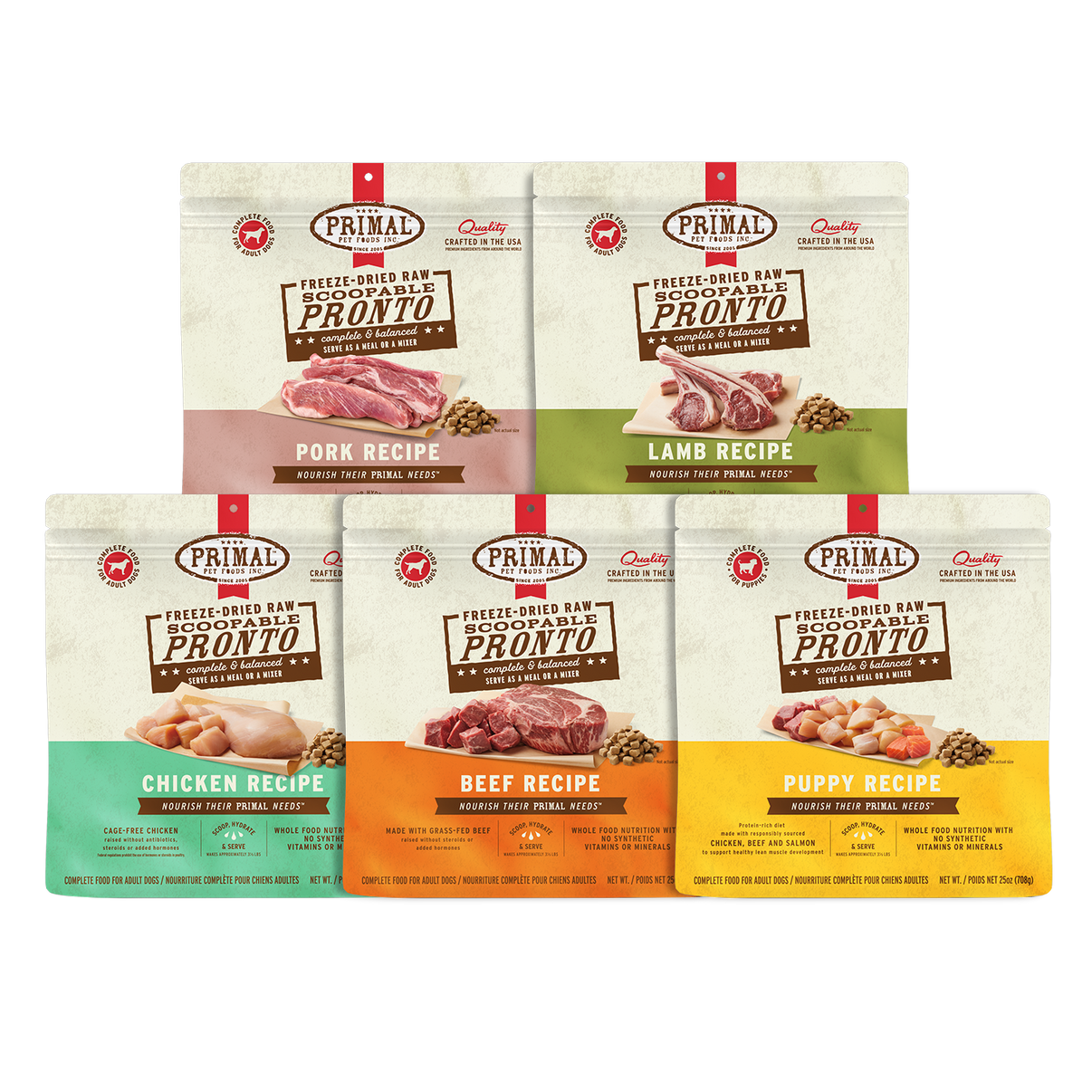 Freeze-Dried Raw Scoopable Pronto Dog Food – Primal Pet Foods