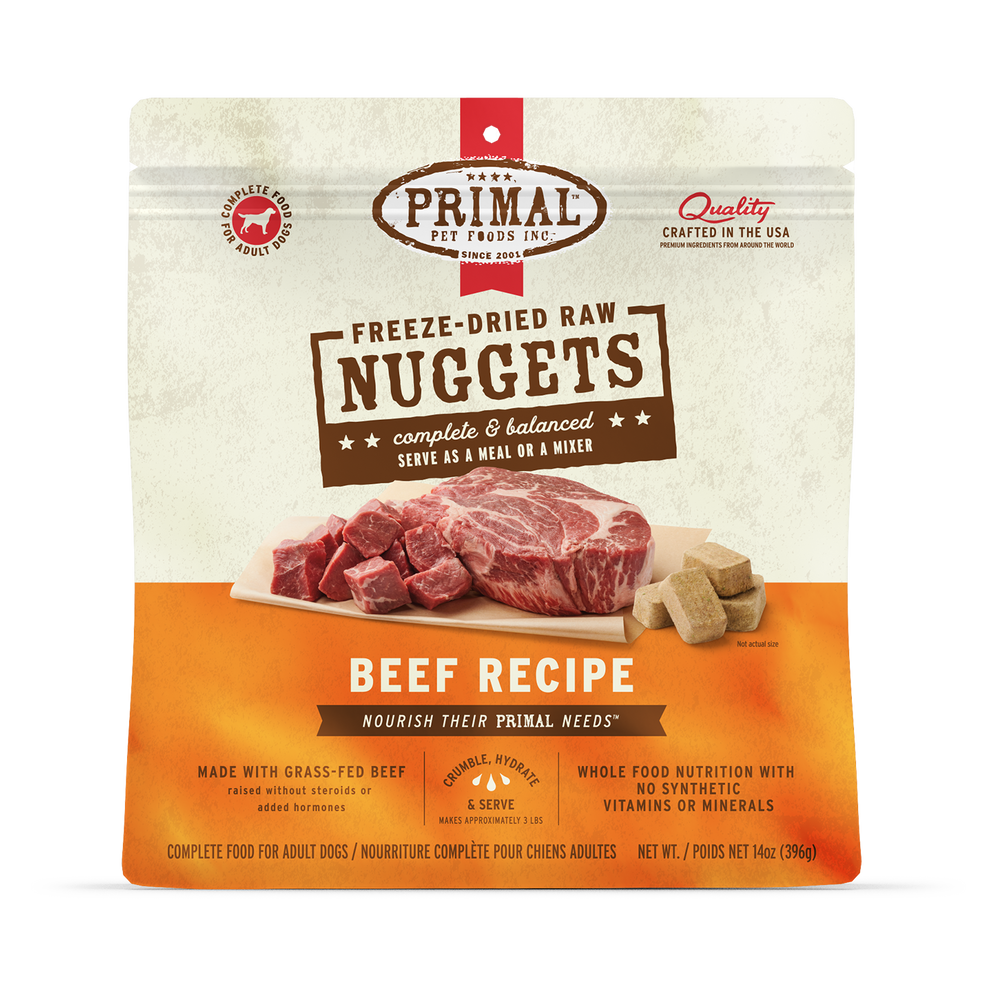 Freeze-Dried Raw Nuggets Dog Food – Beef Recipe – Primal Pet Foods