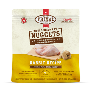 Freeze-Dried Raw Nuggets Dog Food – Rabbit Recipe – Primal Pet Foods