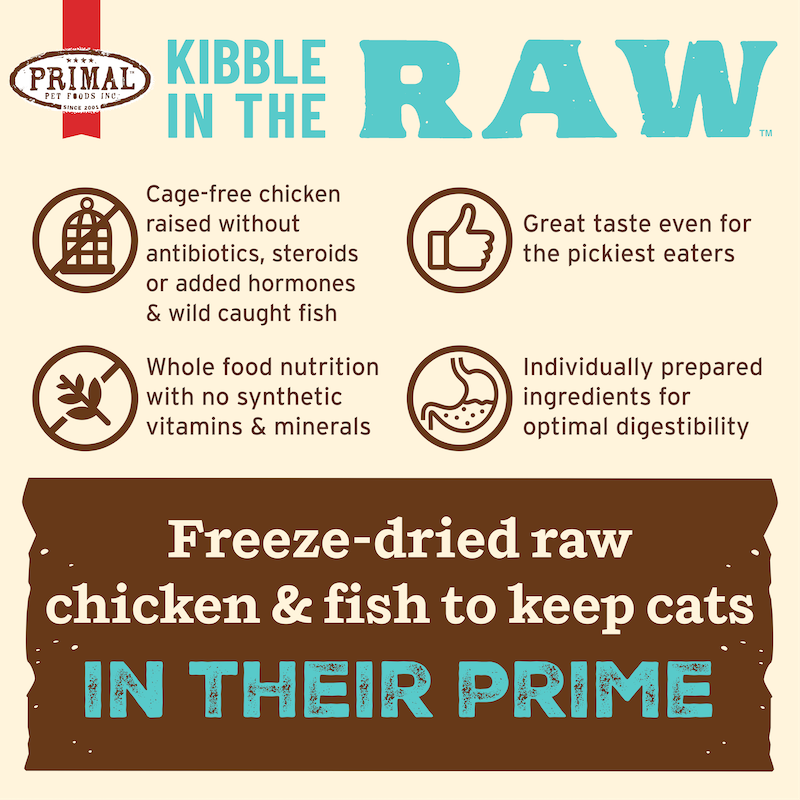 Kibble in the Raw Cat Food - Chicken & Fish Recipe – Primal Pet Foods