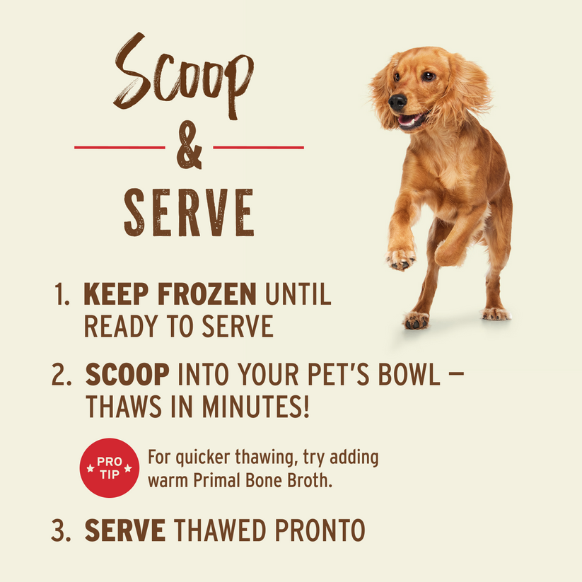 Frozen Raw Scoopable Pronto Dog Food – Primal Pet Foods