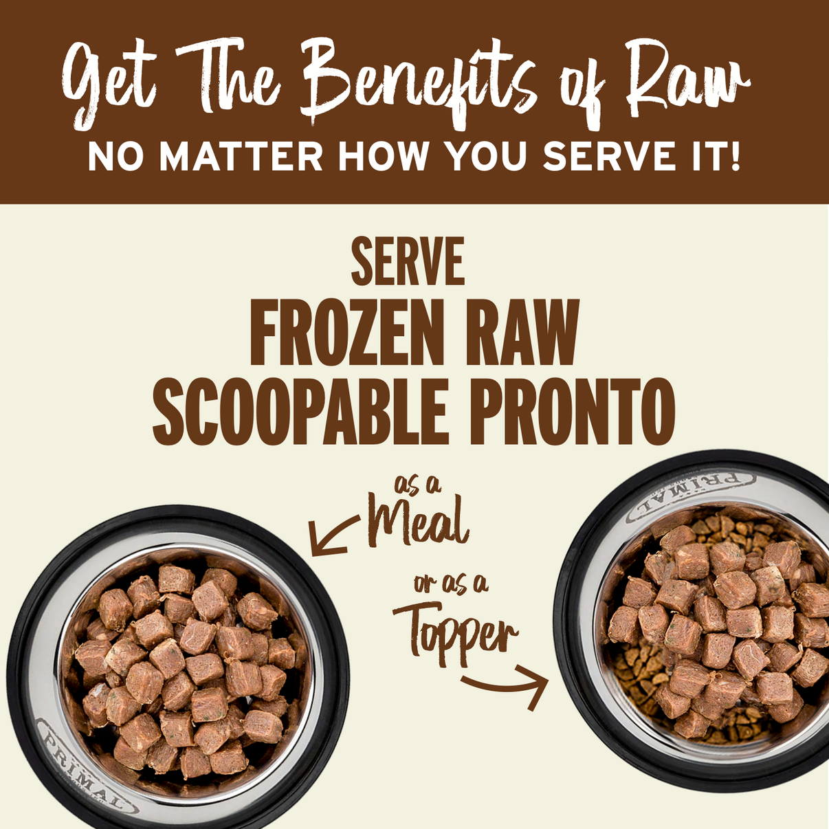 Frozen Raw Scoopable Pronto Puppy Food – Primal Pet Foods