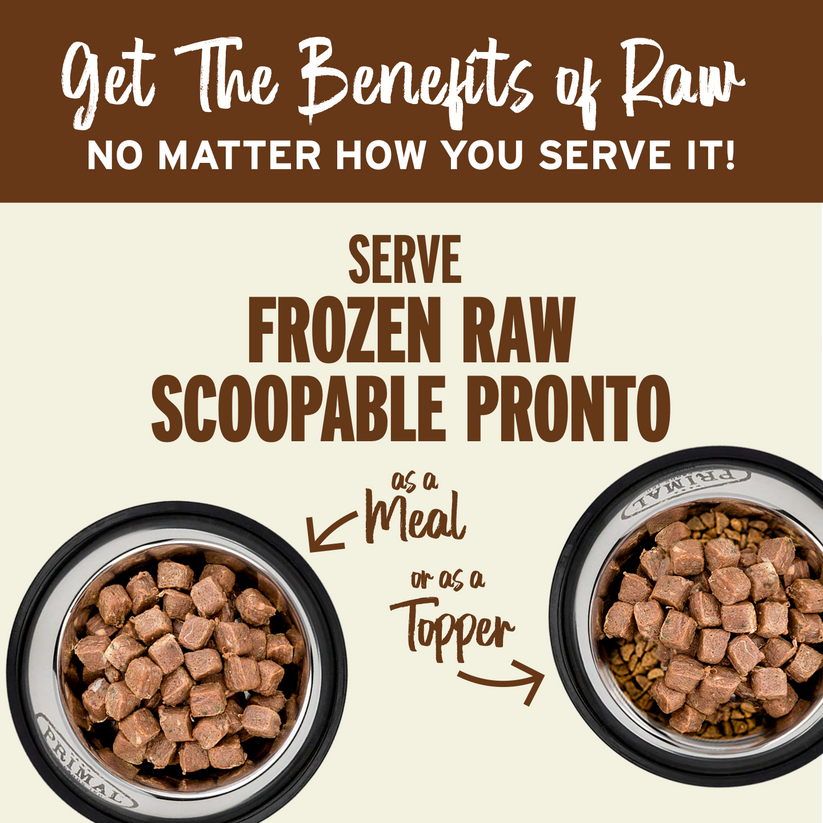 Frozen Raw Scoopable Pronto Dog Food – Primal Pet Foods