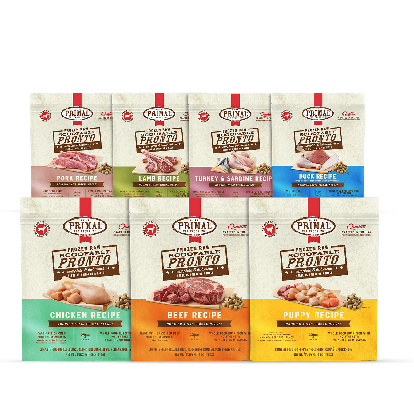 Frozen Raw Scoopable Pronto Dog Food – Primal Pet Foods