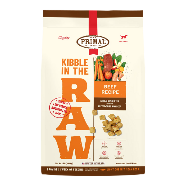 Canine Kibble in the Raw - Beef | Primal Pet Foods