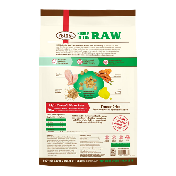 Canine Kibble in the Raw - Chicken for Small Breeds | Primal Pet Foods