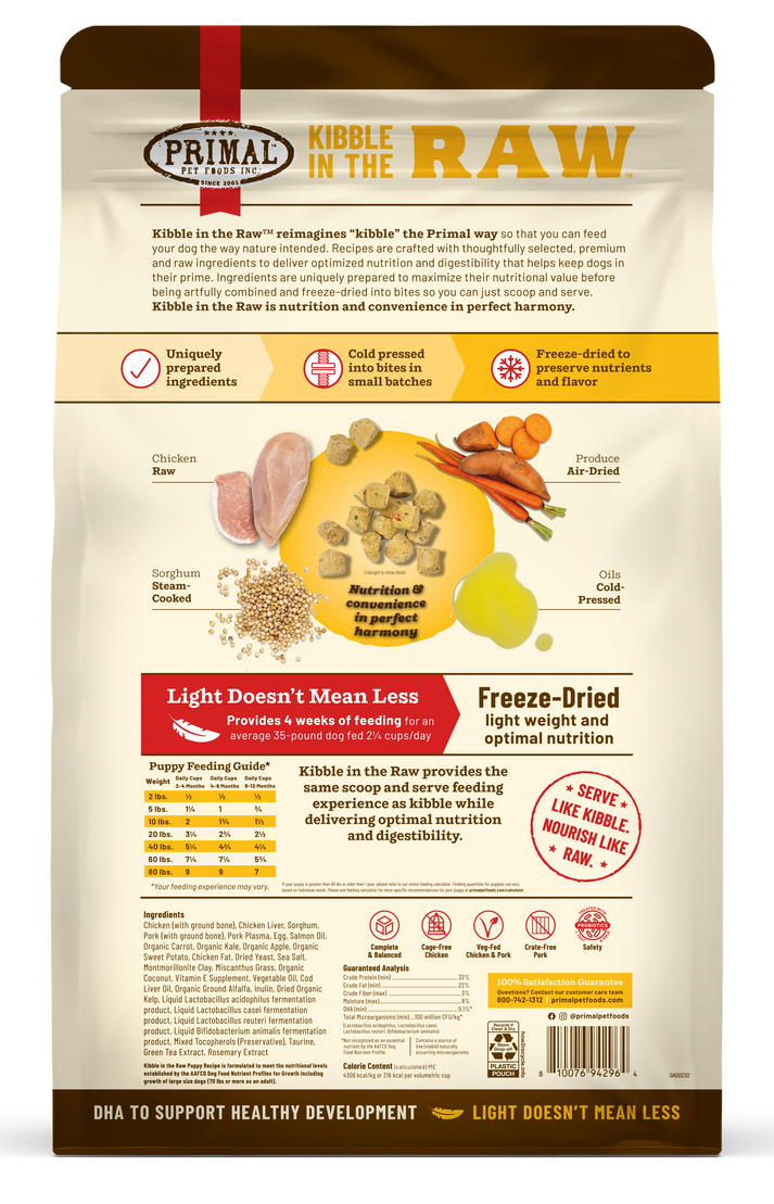 Kibble in the Raw Puppy Food – Primal Pet Foods