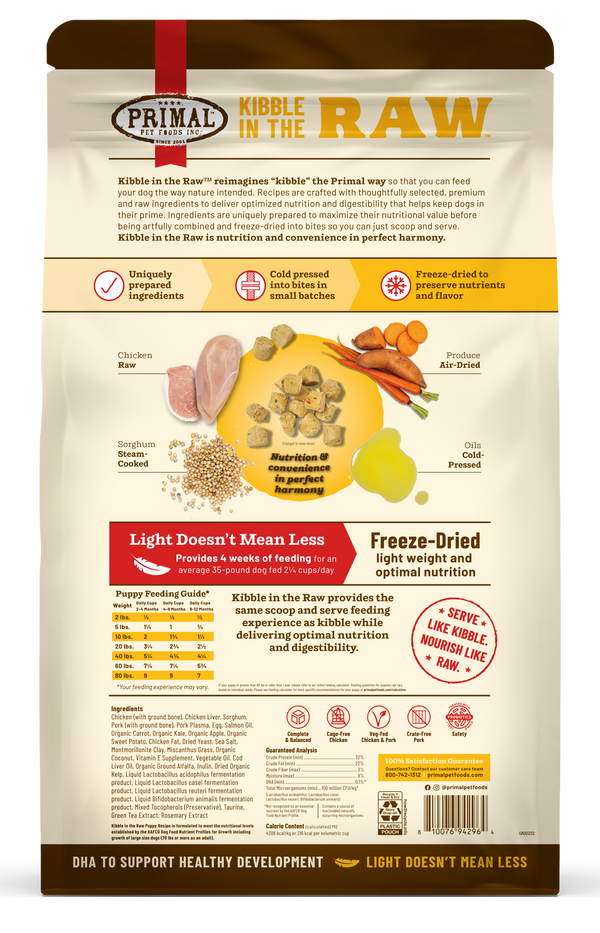 Kibble in the Raw Puppy Food – Primal Pet Foods