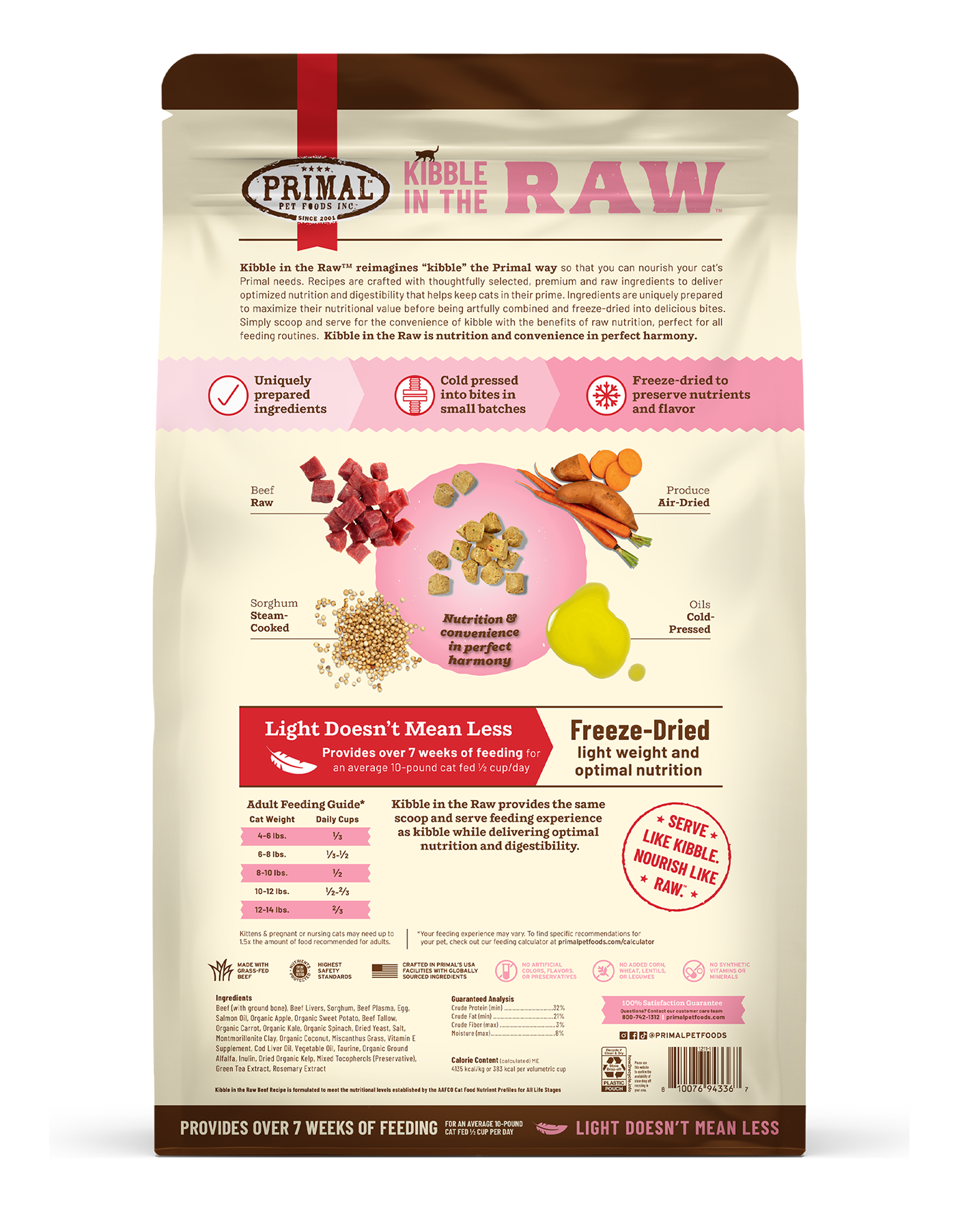 Kibble in the Raw Cat Food - Beef Recipe – Primal Pet Foods