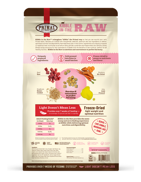 Kibble in the Raw Cat Food - Beef Recipe – Primal Pet Foods