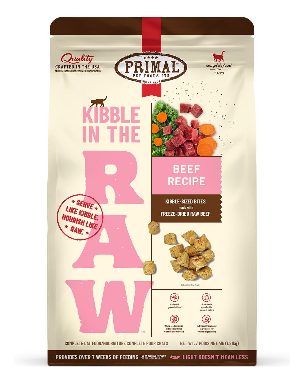 Kibble in the Raw Cat Food - Beef Recipe – Primal Pet Foods