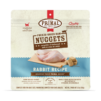 Freeze-Dried Raw Cat Food Nuggets – Rabbit Recipe – Primal Pet Foods