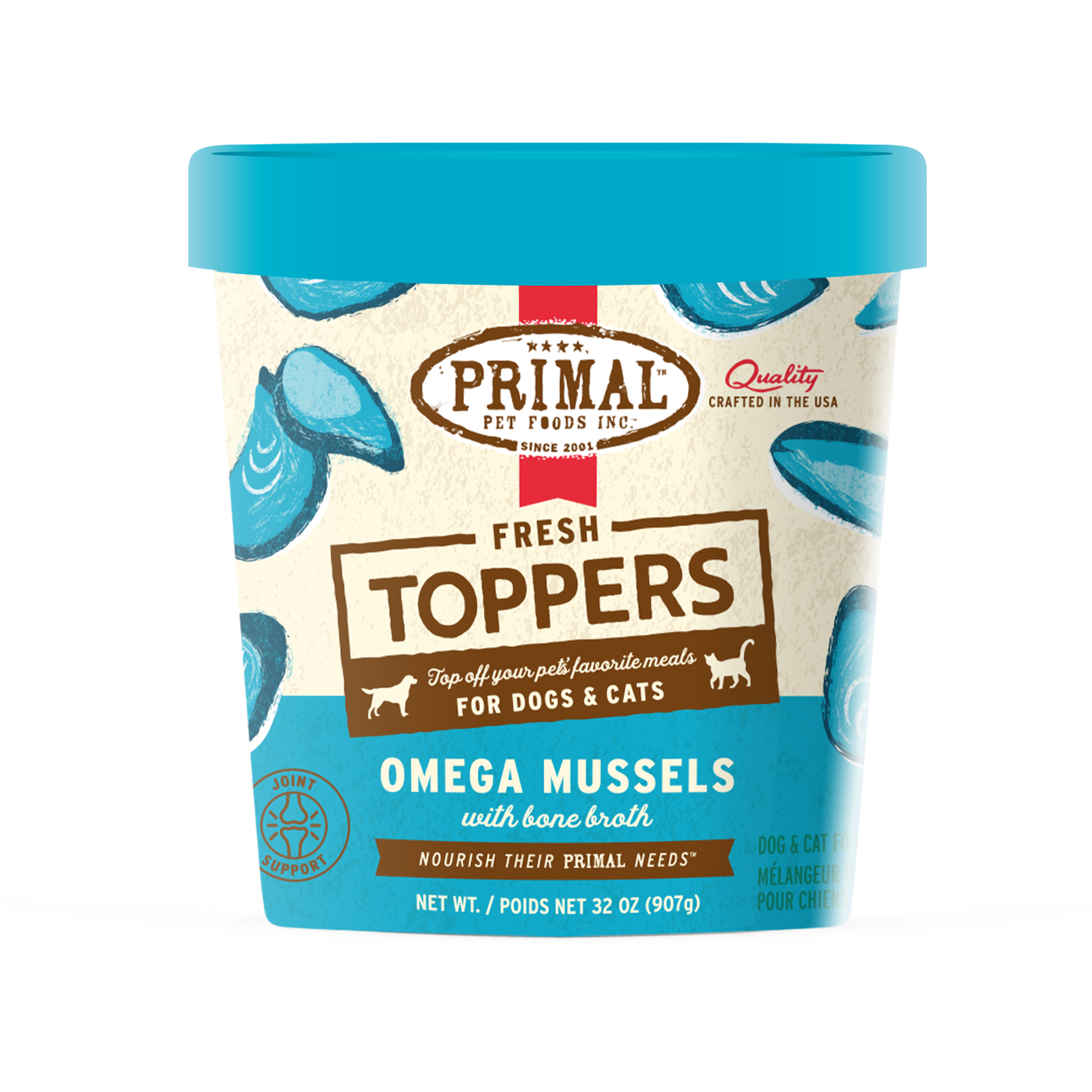 Fresh Topper for Cat & Dog Food – Omega Mussels – Primal Pet Foods